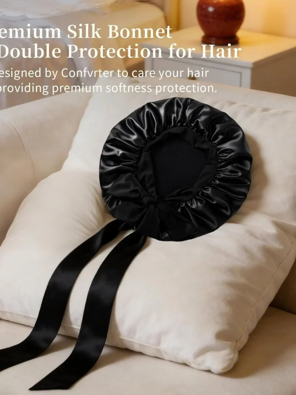 Hair | Silk Bonnet Satin Bonnet For Sleeping Large Bonnets With Tie ...